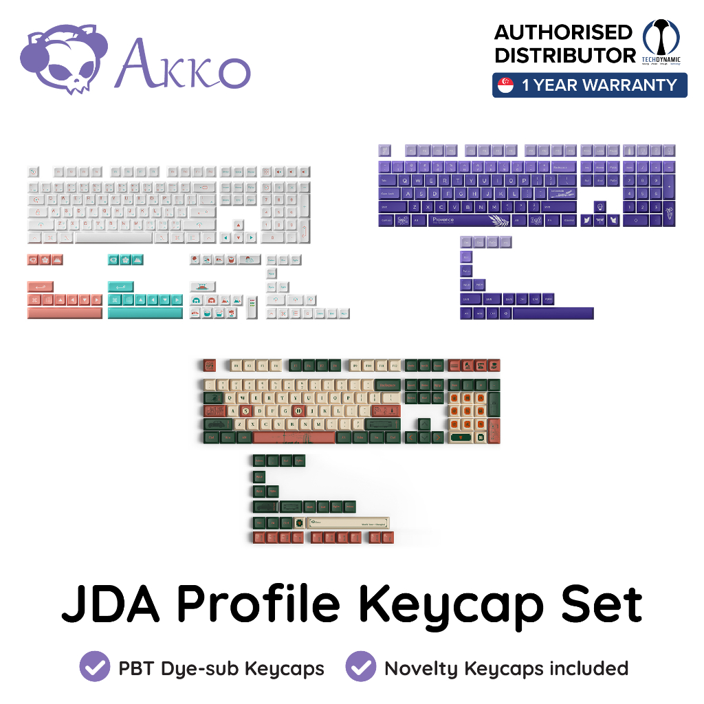 AKKO Keycaps JDA Profile Available in 4 Color Options | Shopee Singapore