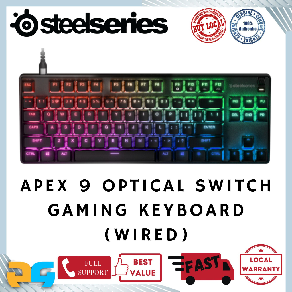 [CHEAPEST W/ VOUCHER] SteelSeries Apex 9 TKL / Mini Optical Switch ...