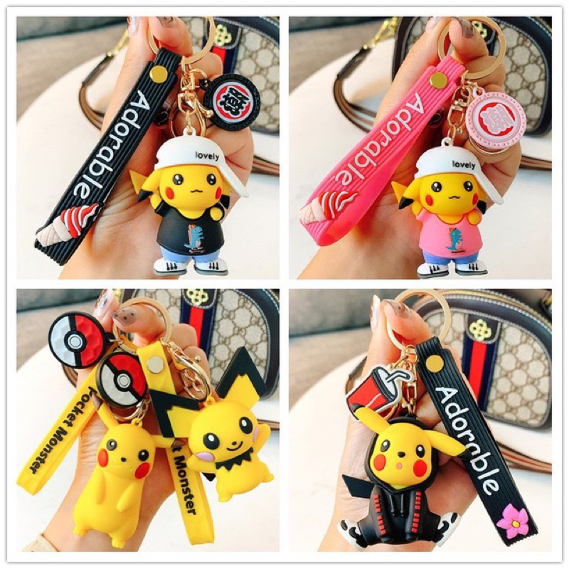 [SG] Pikachu Anime Figure PVC Keyring Keychain Pokemon for Gift Goodie ...