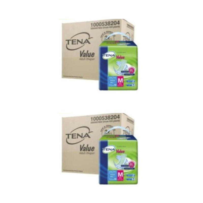 [Bundle of 2] TENA Value, Carton of 8 packs (M 12pc/pack) | Shopee Singapore