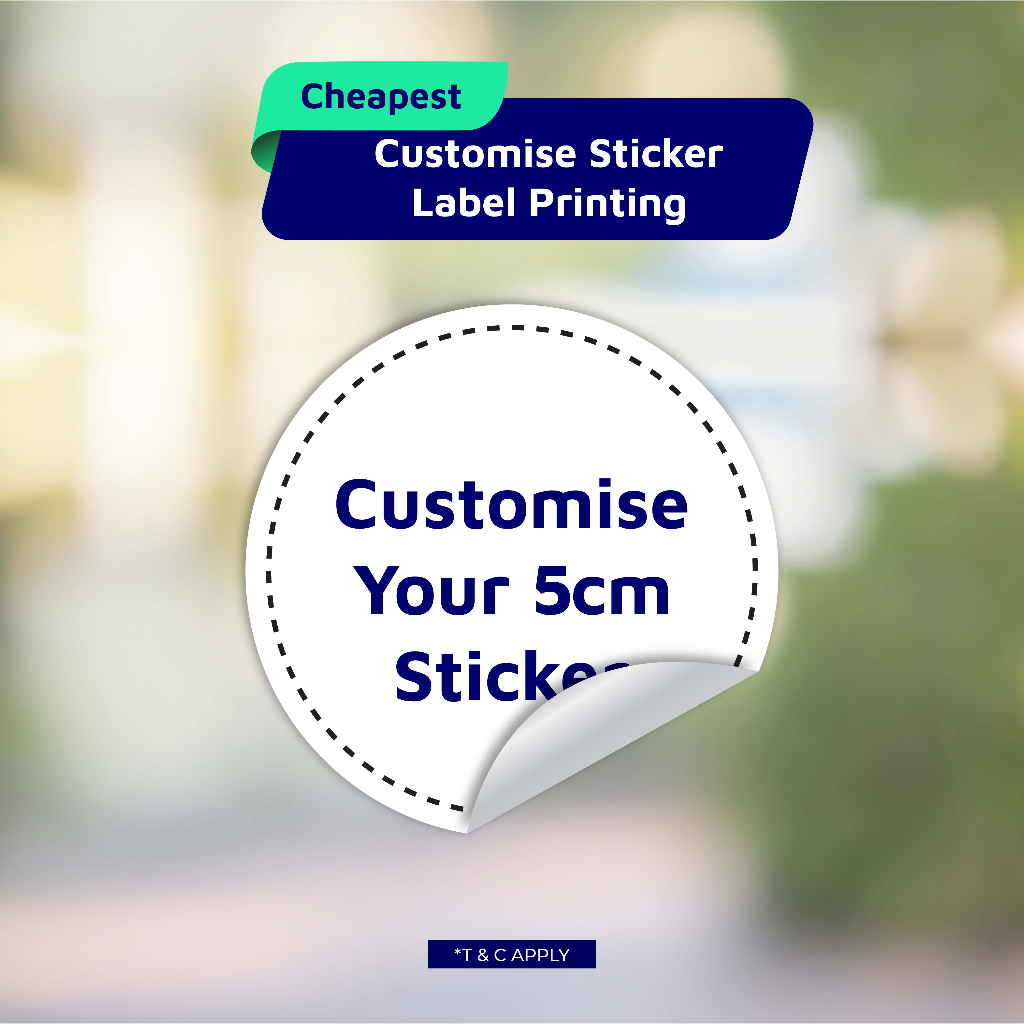 Customise Sticker Label Printing - 5cm | Shopee Singapore