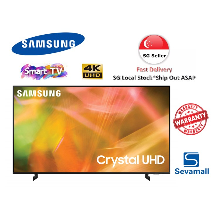 SAMSUNG 50Inch Class Crystal UHD AU8000 Series 50“/55"/65"/75"/85" - 4K UHD HDR Smart TV ...