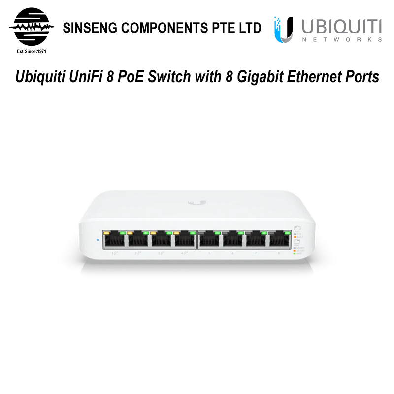 Ubiquiti UniFi 8 PoE Switch with 8 Gigabit Ethernet Ports [Model No ...