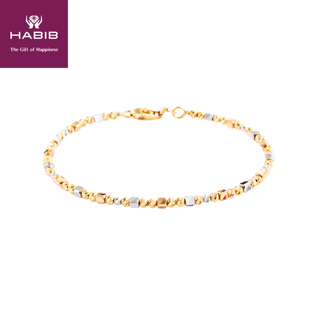 HABIB Oro Italia 916 Yellow, Rose and White Gold Bangle GB8554-TI ...