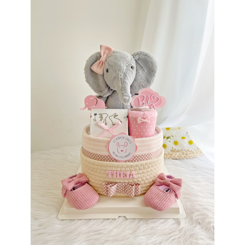 Signature Diaper Cake (S003) Baby Hamper for Newborn, Full Month Party ...