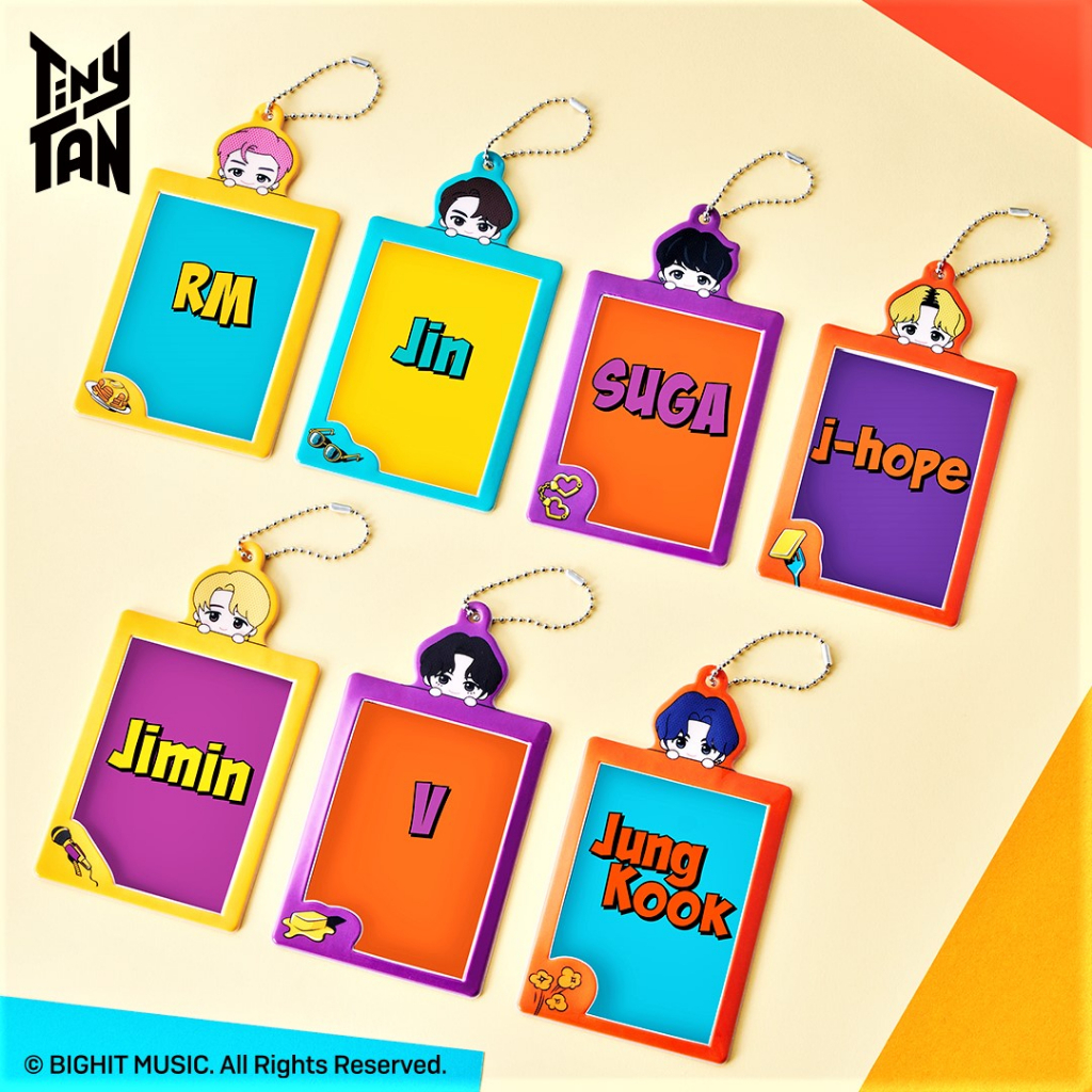 Japan Ichiban Kuji BTS TinyTAN Tiny Tan Butter KPOP Official Puny Beans Photo/ID/Card Holder Tag ...