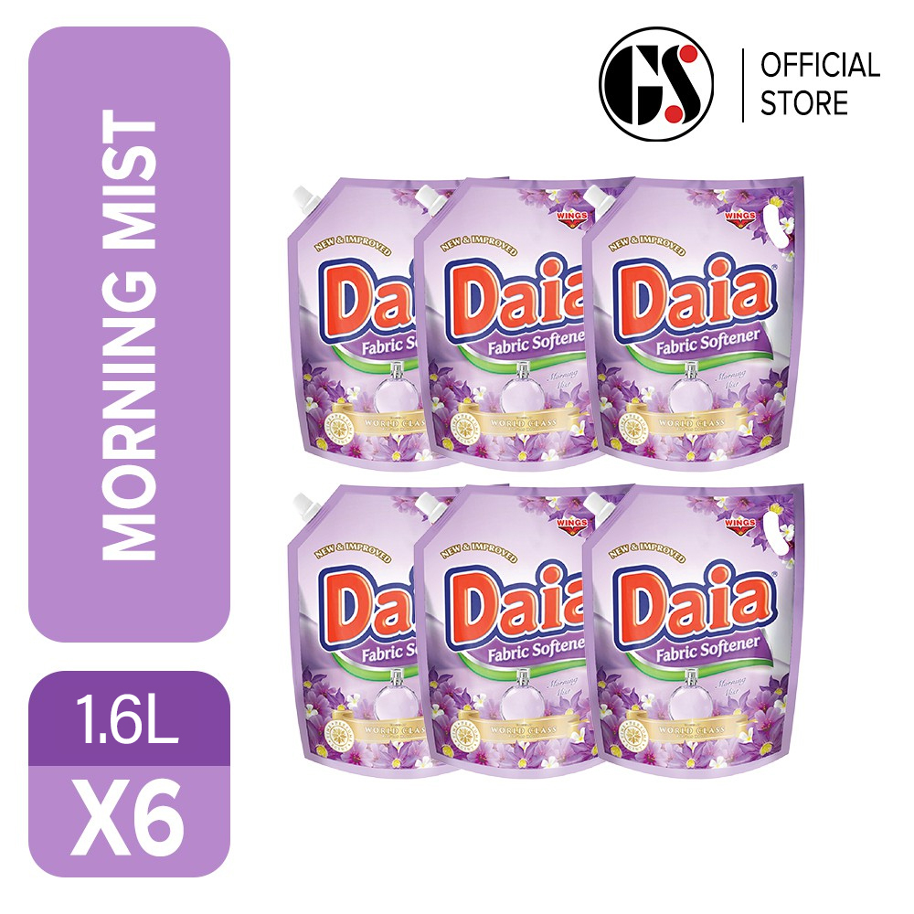 Daia® Fabric Softener Morning Mist 1.6L x 6 [CTN] | Shopee Singapore