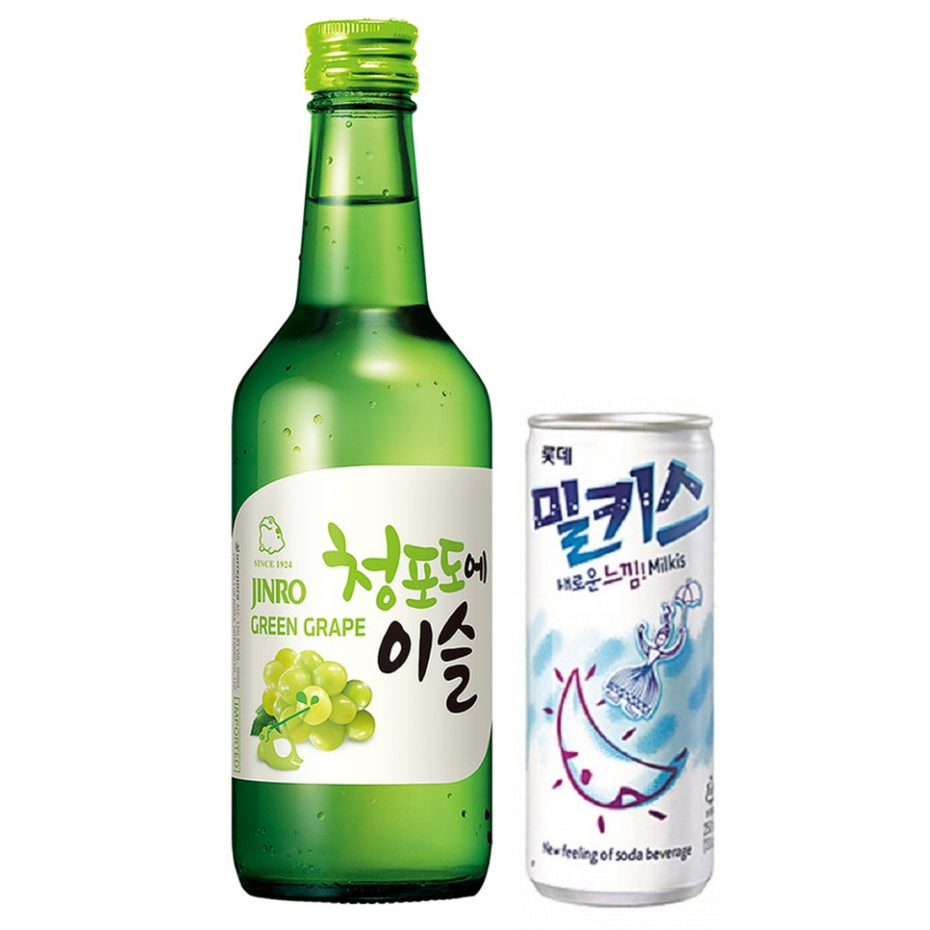 Jinro Soju - GREEN GRAPE - Single Pack Bundle - 13% abv (01 x 360ml ...