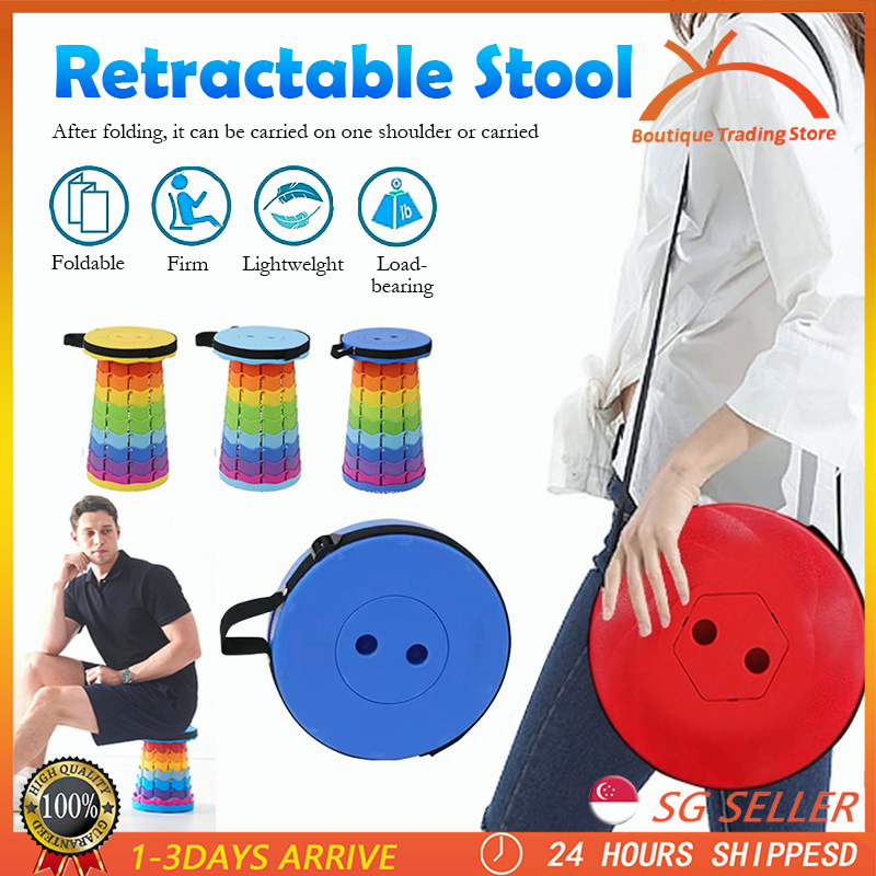 Strong Foldable Stool Outdoor Retractable Stool Portable Foldable ...