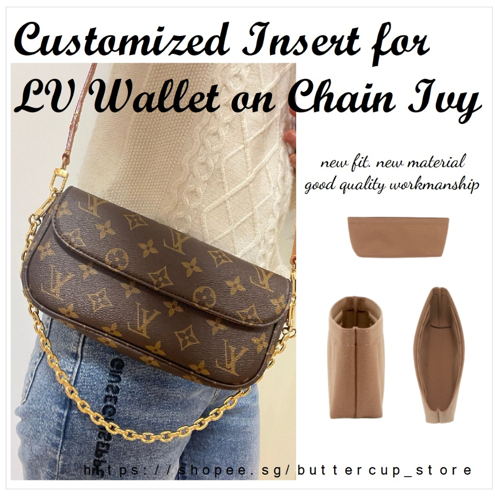 Customized Ultra Suede Insert for LV Wallet on Chain Ivy | Shopee Singapore