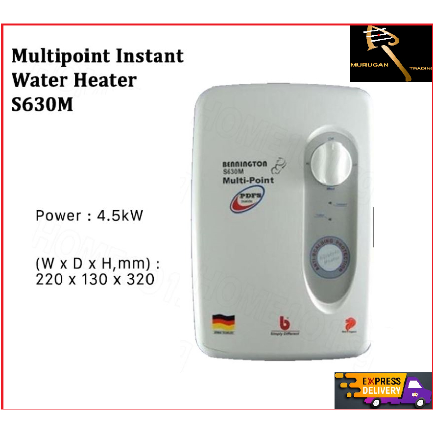 BENNINGTON S630M MULTI POINT INSTANTANEOUS ELECTRIC WATER HEATER ...