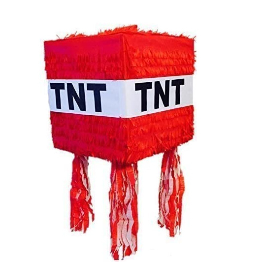 Minecraft TNT Pinata (53cm x 26.5cm x 26.5cm) (With Free Stick ...