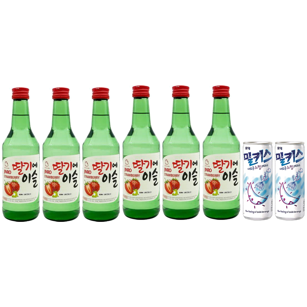 Jinro Soju - STRAWBERRY - 6 Pack Bundle - 13% abv (06 x 360ml Bottle ...