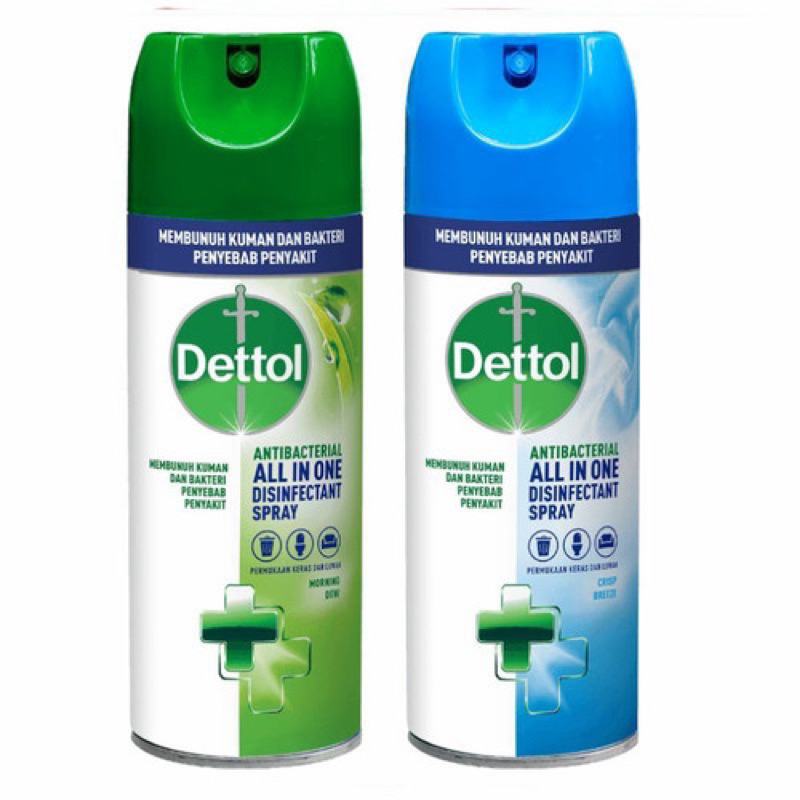 Dettol All In One Disinfectant Spray - Morning Dew/Crisp Breeze | 225ml ...