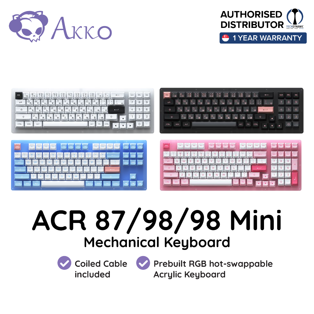 AKKO ACR87 Combo/Mini Combo, RGB Hotswappable Mechanical Keyboard in 4 ...