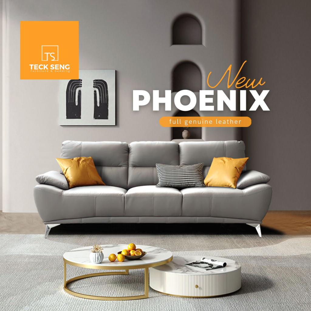 Phoenix Italian style high quality full leather Sofa 2/3 seater modern ...