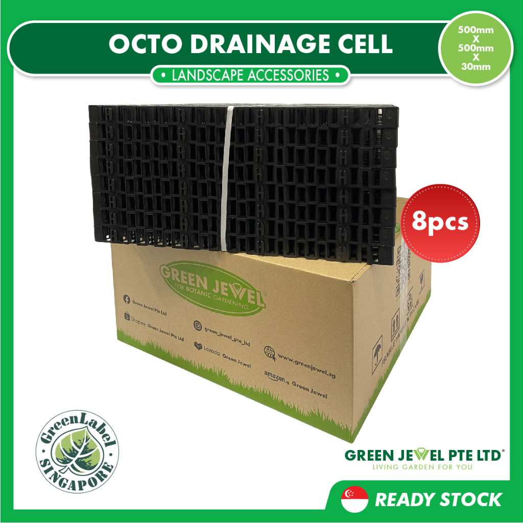 (Bundle of 8) OCTO Drainage Cell® 500mm(W) X 500mm(L) X 30mm(H ...