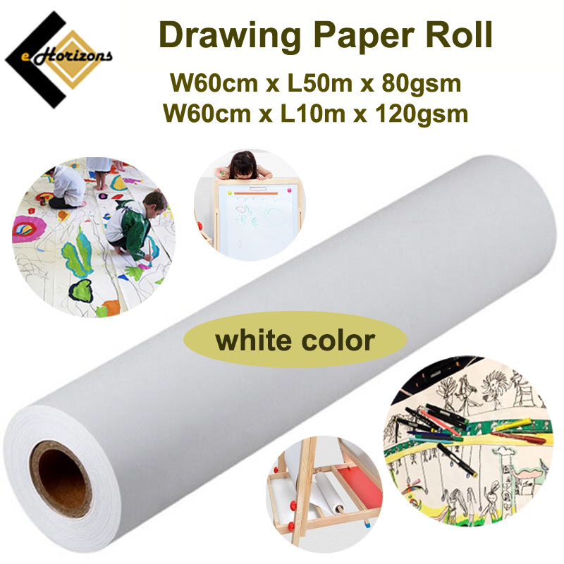 White Drawing Paper Roll/ Art & Craft Paper/Children Drawing Paper Roll ...