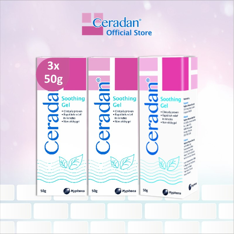 [Bundle of 3] Ceradan® Soothing Gel (50g) (Rapid Itch Relief in 5 Mins ...
