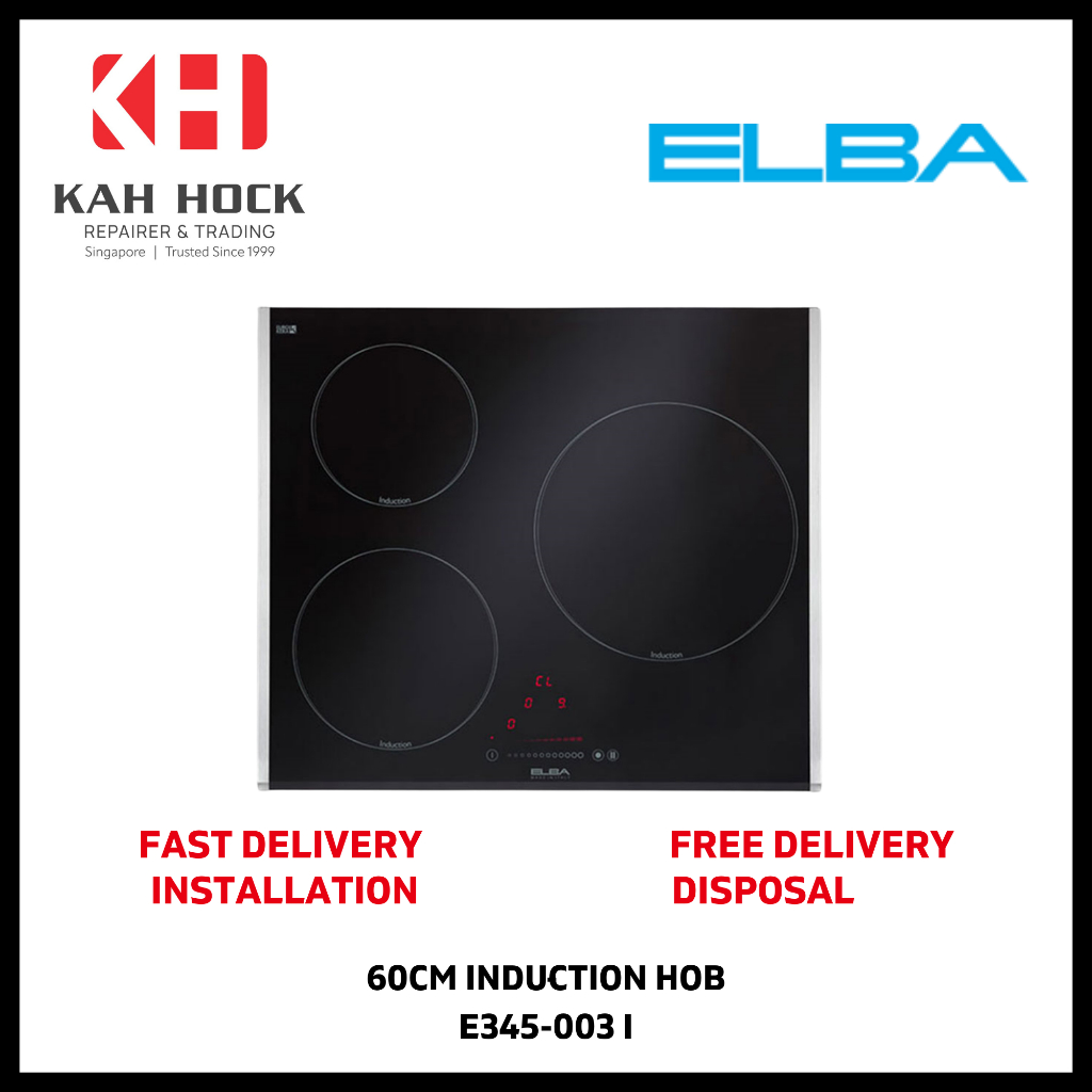 ELBA E345-003 I 60CM BLACK GLASS INDUCTION HOB - 1 YEAR MANUFACTURER WARRANTY + FREE DELIVERY ...