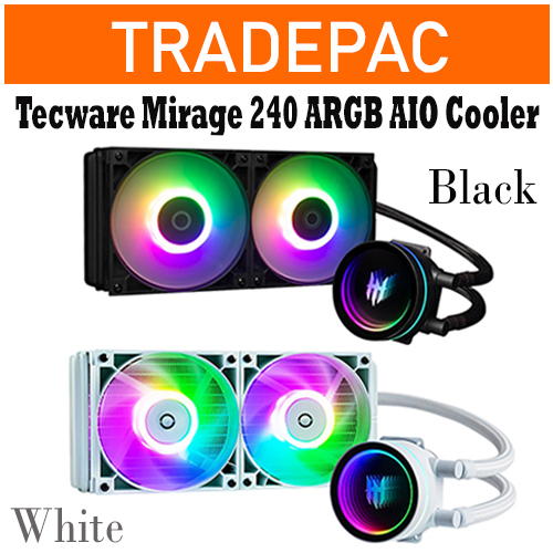 Tecware Mirage 240 Black/White ARGB AIO Cooler (AM5/LGA1700) | Shopee ...