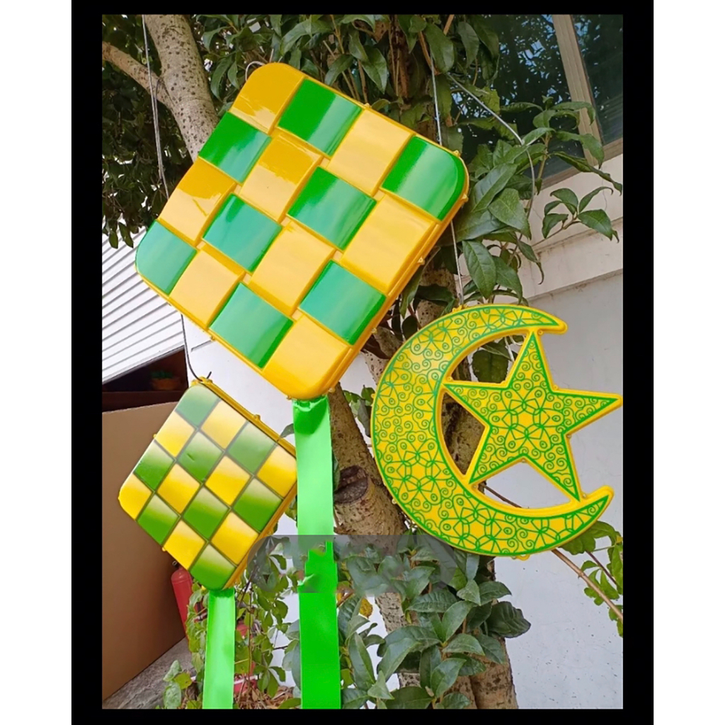 [SG Seller] Hari Raya Indoor LED Ketupat | Star Moon Hanging Decoration ...