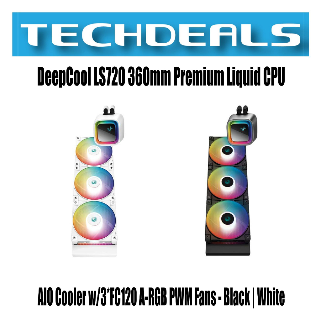 DeepCool LS720 360mm Premium Liquid CPU AIO Cooler w/3*FC120 A-RGB PWM ...