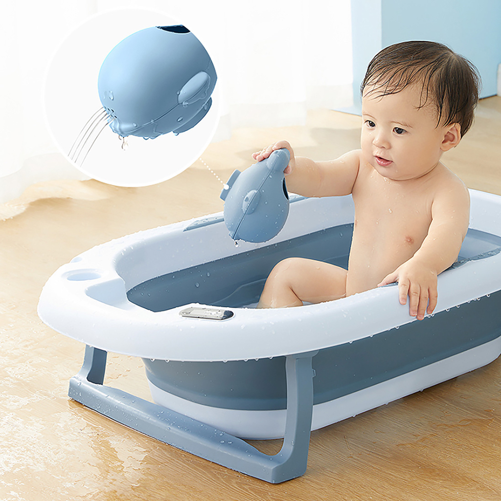 Lucky Baby Collapsible Bath Tub W/Thermometer & Bath Support (Multiple ...