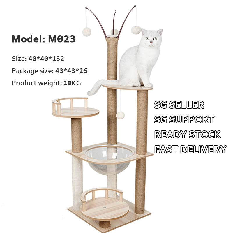 [SG SELLER] Large Cat Tree Multi-Level Pet Cat Tree Condo Tower House ...
