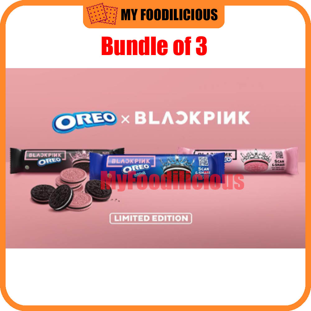 Oreo Blackpink Bundle of 3 Black/ Pink /Blue Limited Edition | Shopee ...
