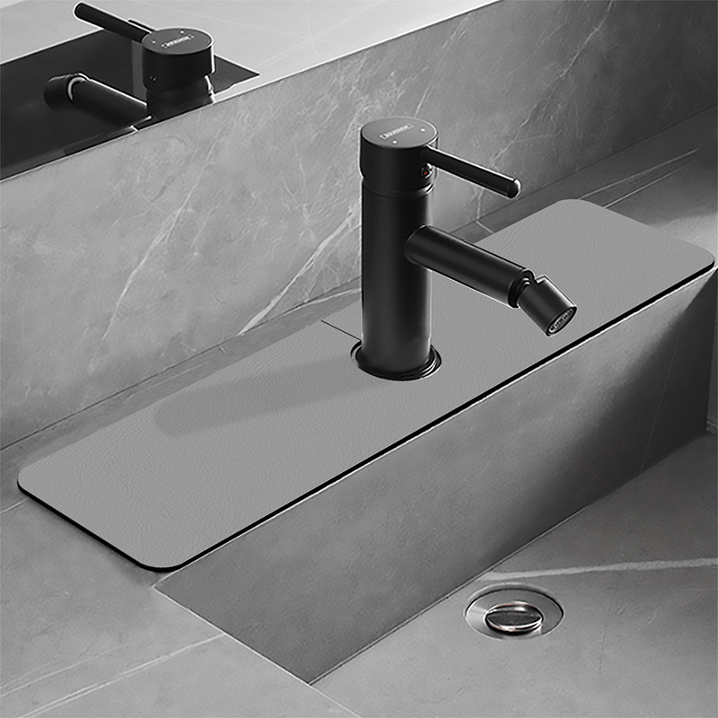 *SG SELLER* Super Absorbent Tap mat|13x38cm Convenient Faucet Dryer ...