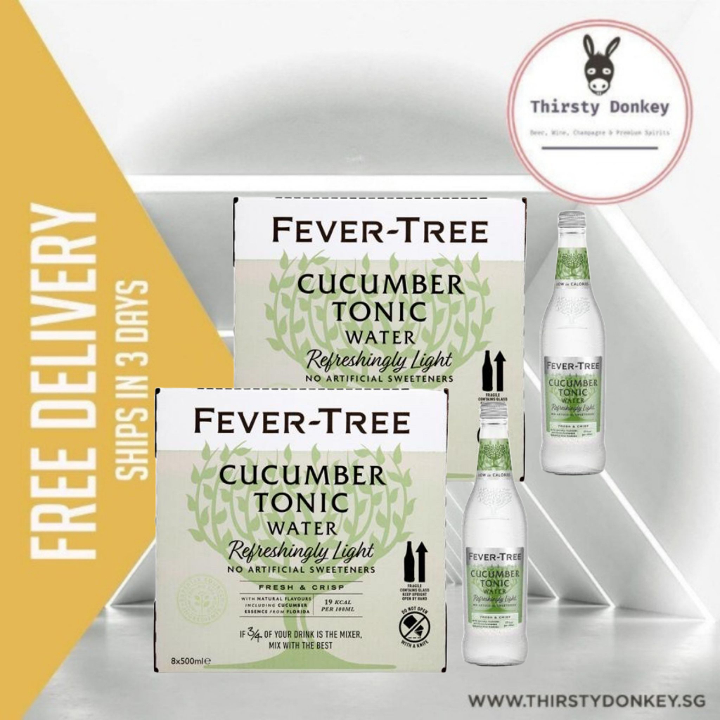 Fever Tree refreshingly light cucumber tonic (500ml x 8 bottles ...