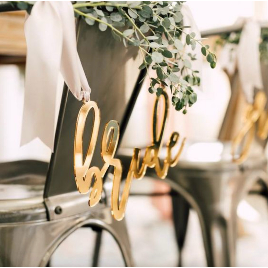 Customise CutOut Wedding Chair Signage | Shopee Singapore