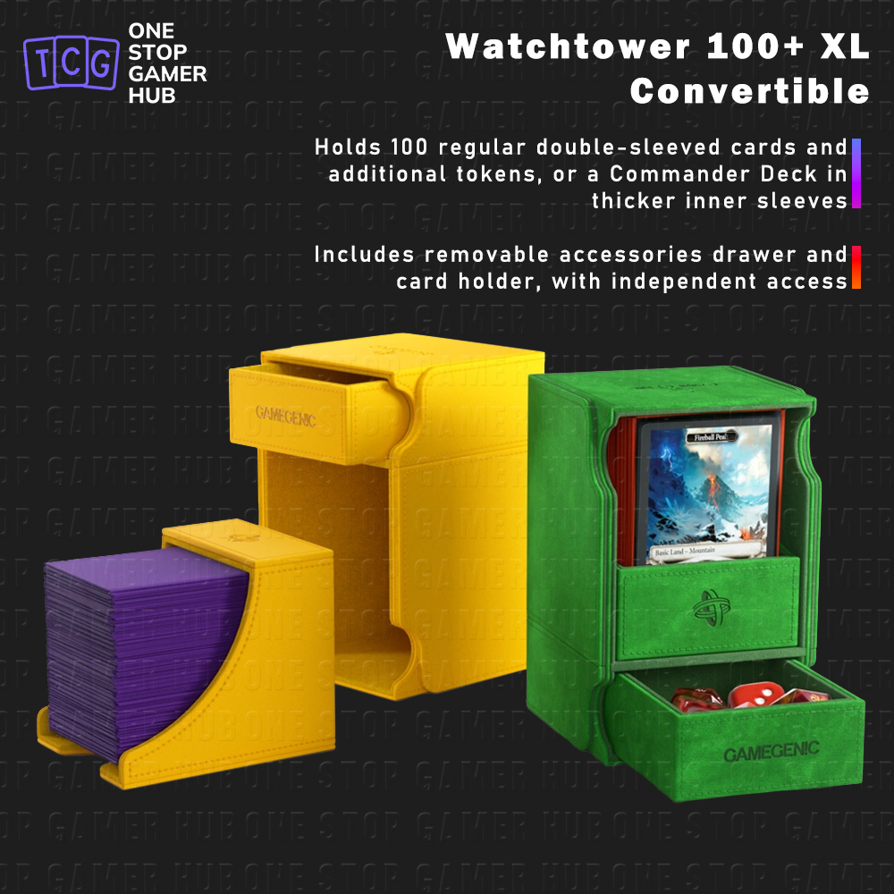 GameGenic Watchtower 100+ XL Convertible Card Storage & Organizer ...