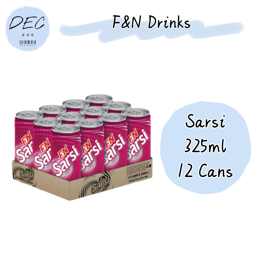 F&N Soft Drinks Grape/IceCreamSoda/Zapple/Fruitade/Strawberry/Orange/Sarsi/A&W 325ML X 12 Cans ...