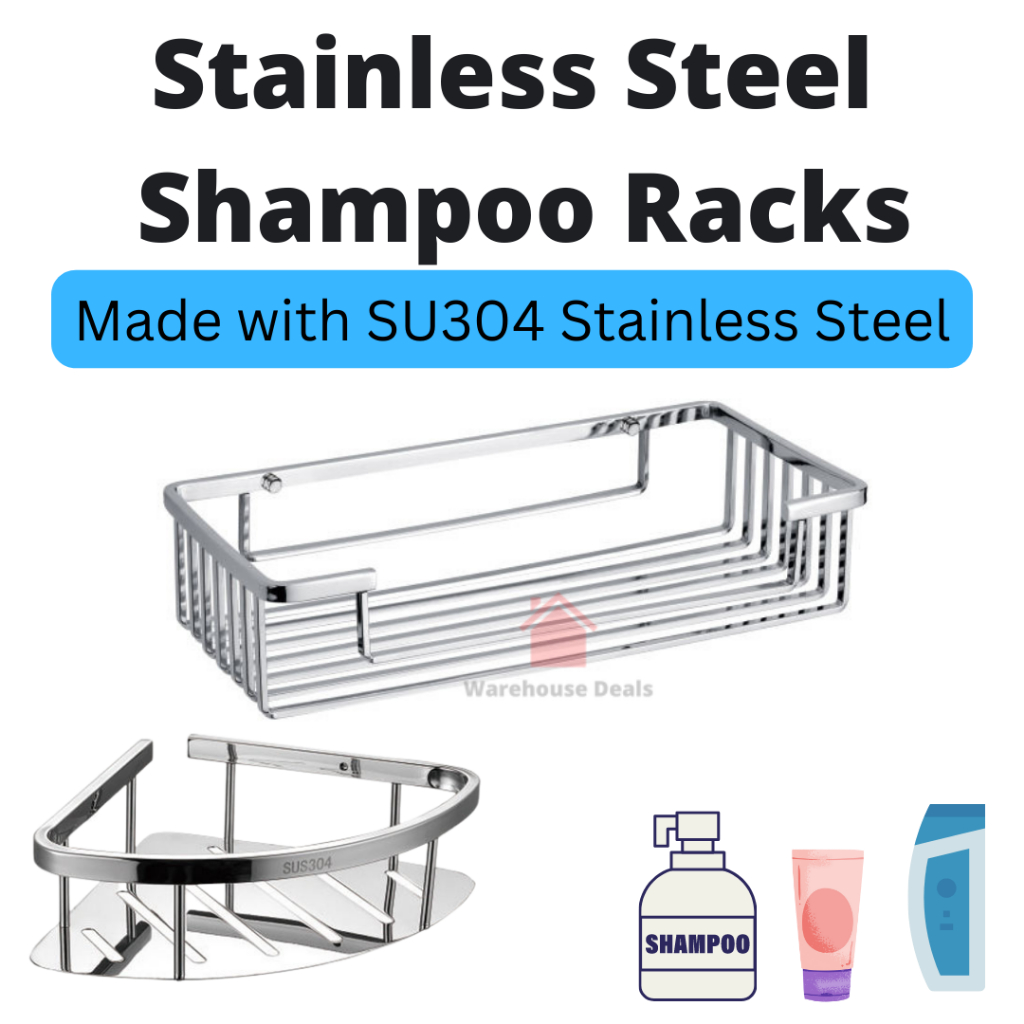 Stainless Steel Corner Basket Rack for Bathroom / Shampoo Basket Rack ...
