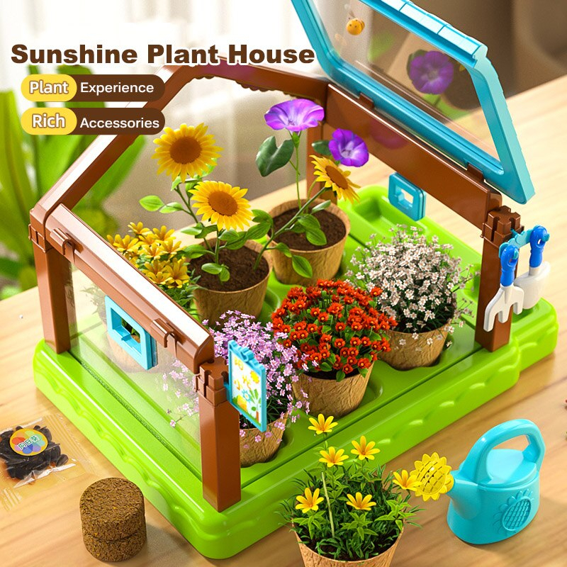 SG Children Pretend Play Garden Green House Indoor Planting Sun Room ...