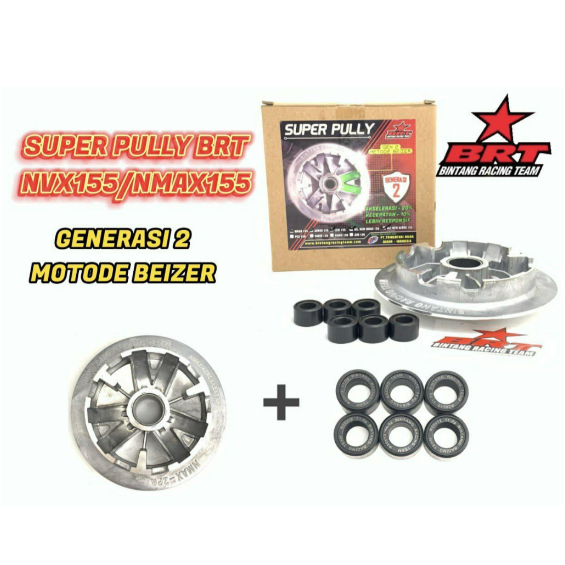 BRT RACING AEROX155 V1/V2 & NMAX155 V1/V2 SUPER CVT PULLEY KIT / PULLEY SET VARIATOR SET NVX155 ...