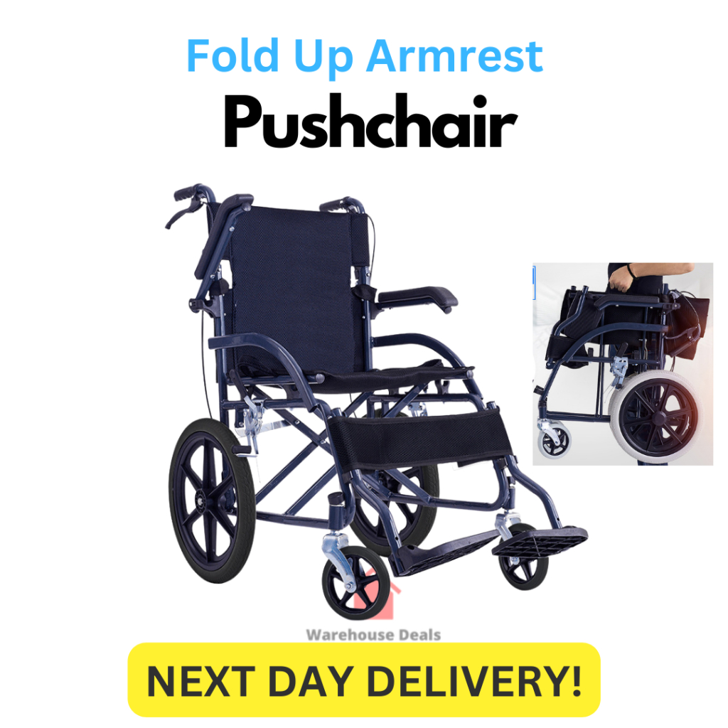Lightweight Economical Pushchair / Wheelchair | Fold Up Armrest ...