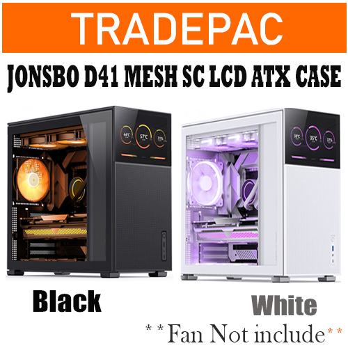JONSBO D41 MESH SC LCD Black/White (ATX, Type C, no fans) | Shopee ...
