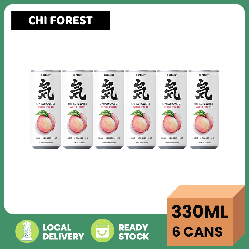 Chi Forest 元气森林 Zero Sugar Soda Sparkling Water 330ml × 6 Cans (Genki ...