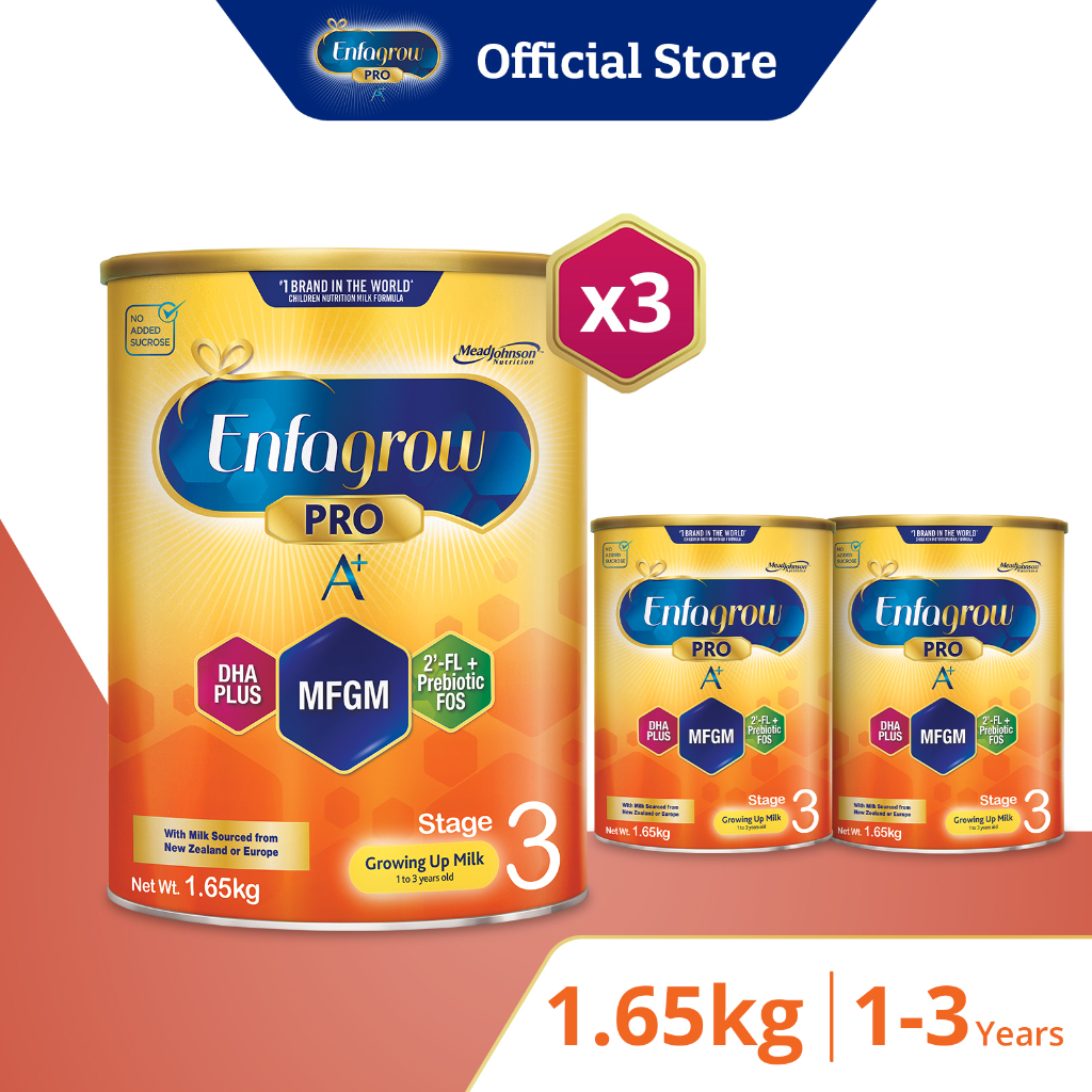 [Bundle of 3] Enfagrow Pro A+ Stage 3 Baby Formula Milk Powder 360DHA ...