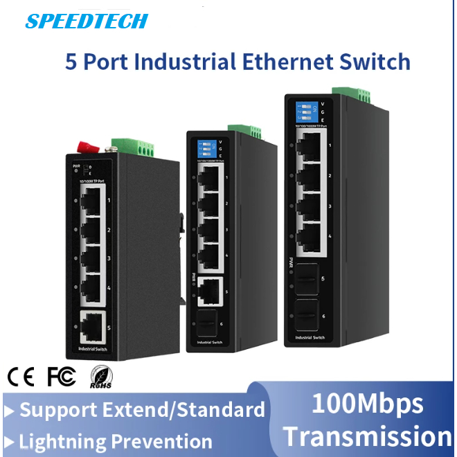 [SG Seller] New Reliable Industrial Gigabit POE Switch 5 Port 100M ...