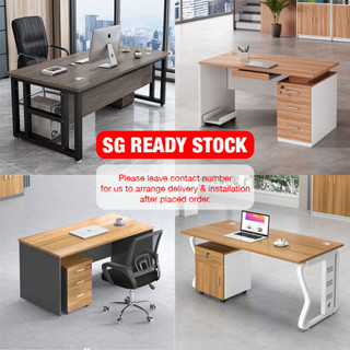 [SG Stock] Office PC Table With Drawers Desks 120cm/140cm/160cm ...