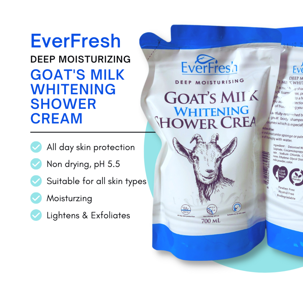EverFresh Goat's Milk Shower Gel | Deep Moisturizing Whitening Shower ...