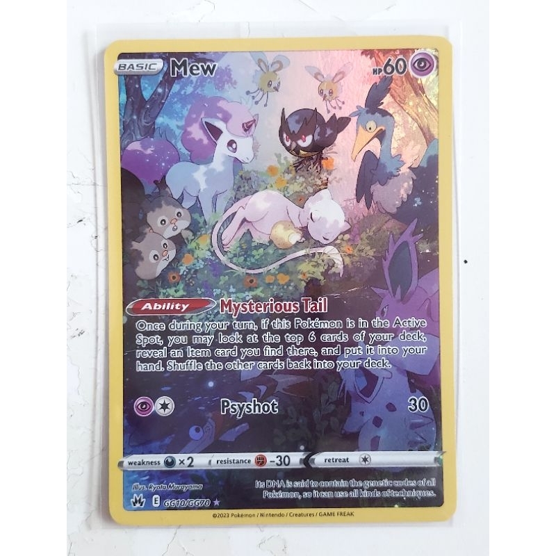 Pokemon mew galarian gallery crown zenith card | Shopee Singapore