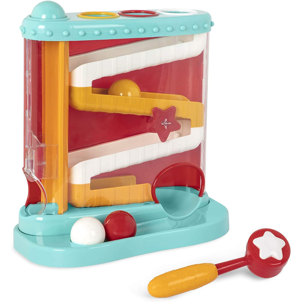 Battat Pound and Roll Learning Toy for Toddlers (Includes Hammer + 4 ...