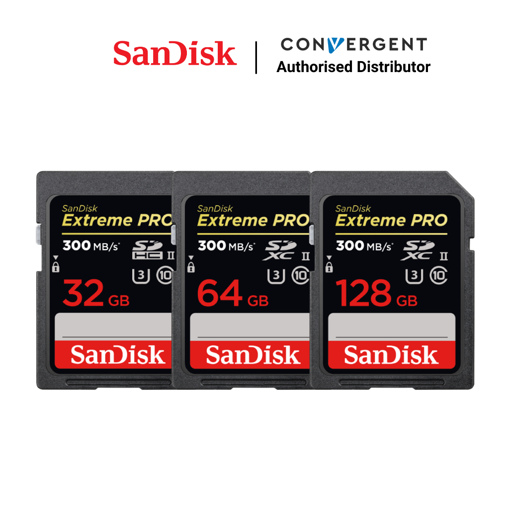 SanDisk Extreme PRO® SDHC™ and SDXC™ UHS-II cards [300MB/s] [32GB/64GB/128GB] | Shopee Singapore