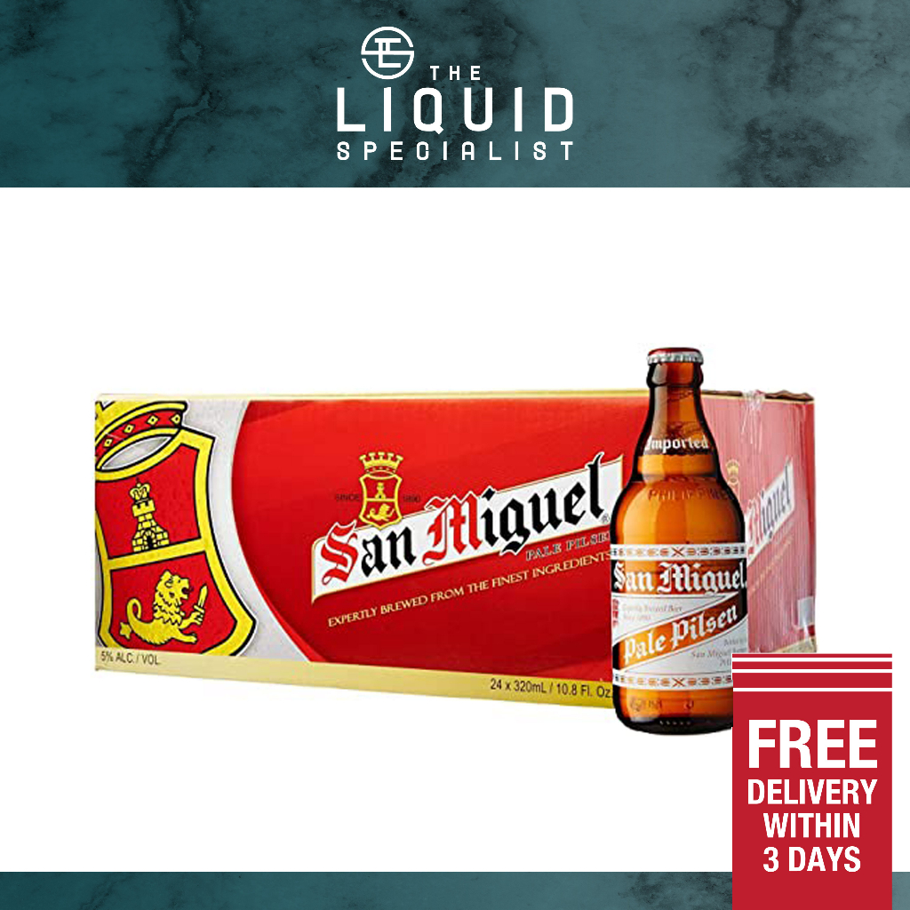 San Miguel Pilsen Pint Beer - 24 x 320ml | Shopee Singapore