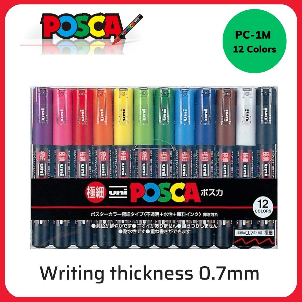 Mitsubishi Uni Posca Color Paint Markers Set, Water-Based Pen, Made in ...